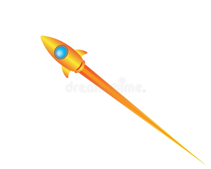 Fast flying rocket stock vector. Illustration of isolated - 83851766