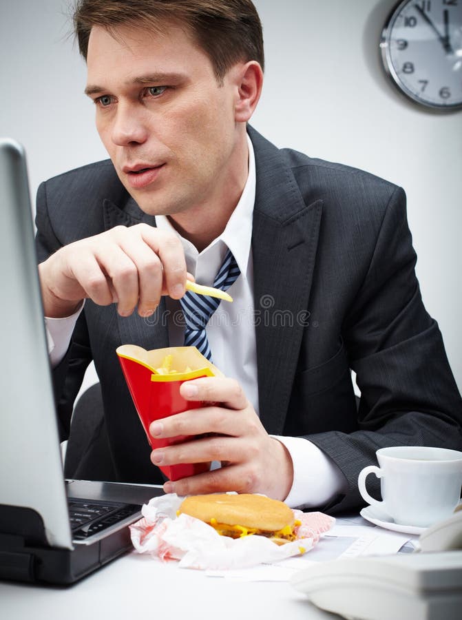 Fast food break stock photo. Image of food, employer - 16920610
