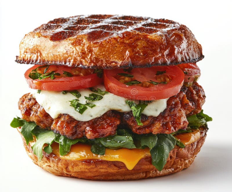 Fast food burger isolated stock image. Image of appetizing - 369038179