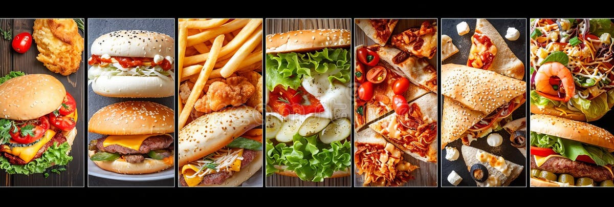 Fast Food Collage Stock Illustrations – 2,652 Fast Food Collage Stock ...