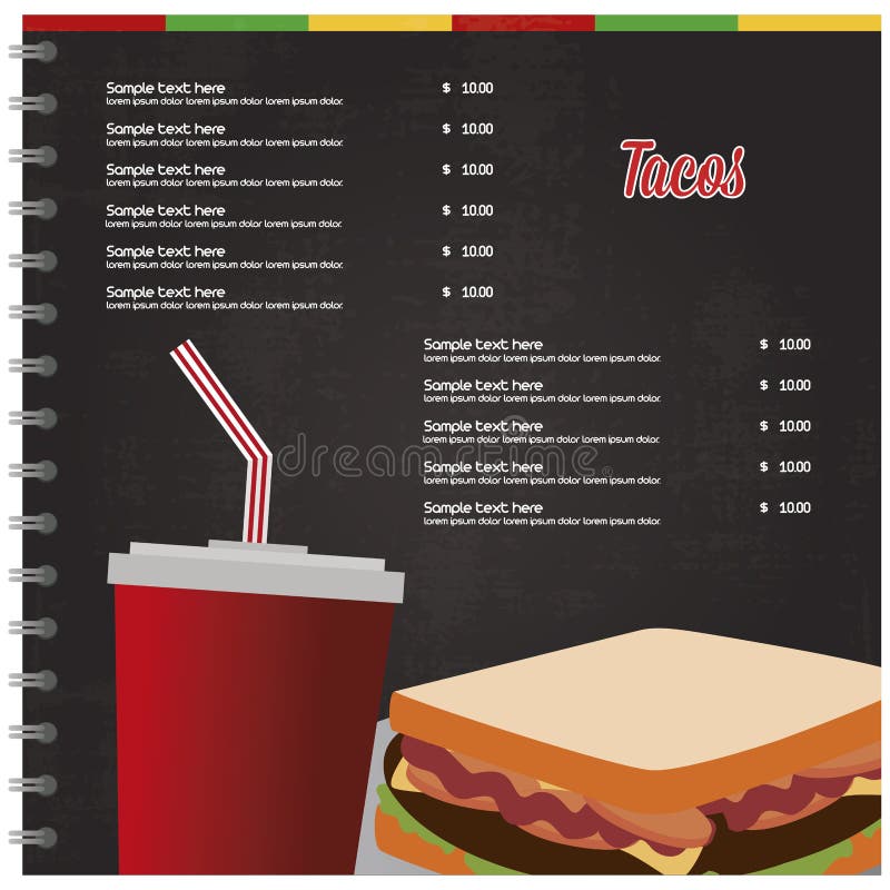 Fast food stock illustration. Illustration of gourmet - 67446018