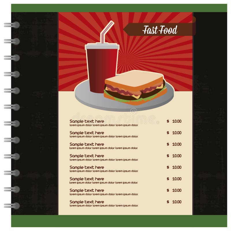 Fast food stock illustration. Illustration of colorful - 67446273