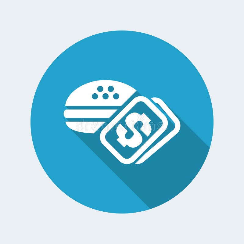 Fast food cost icon stock vector. Illustration of cost - 96395492
