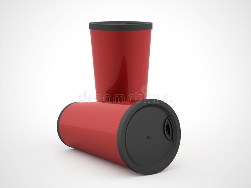 Fast Food Cup Isolated on White Background Stock Illustration ...