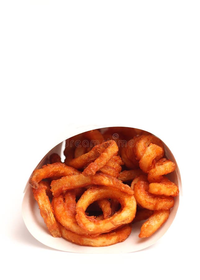 Seasoned Curly Fries stock photo. Image of restaurant - 120515078