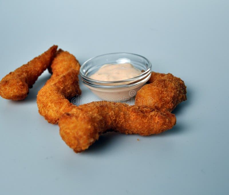 Deep-fried Food - a Few Fried Snacks with Sauce Stock Photo - Image of ...