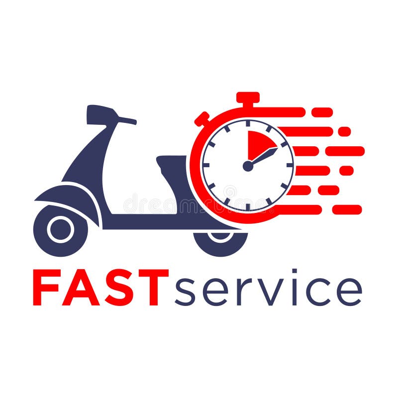 Fast Food Delivery Logo Vector Stock Vector - Illustration of service ...
