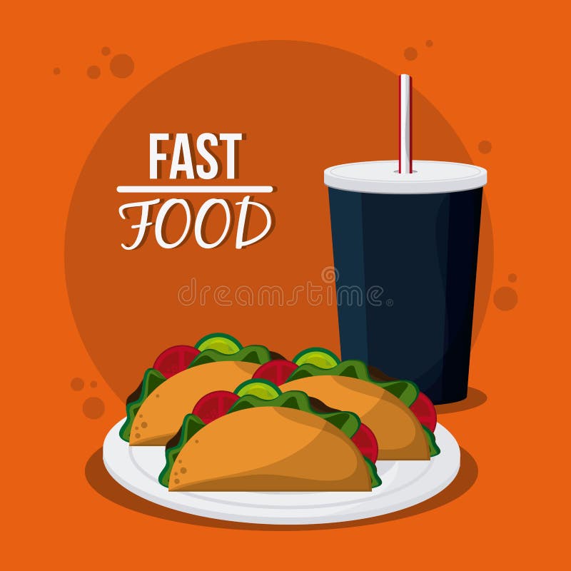 Fast Food Design. Menu Icon. Colorfull Illustration , Vector Graphic ...