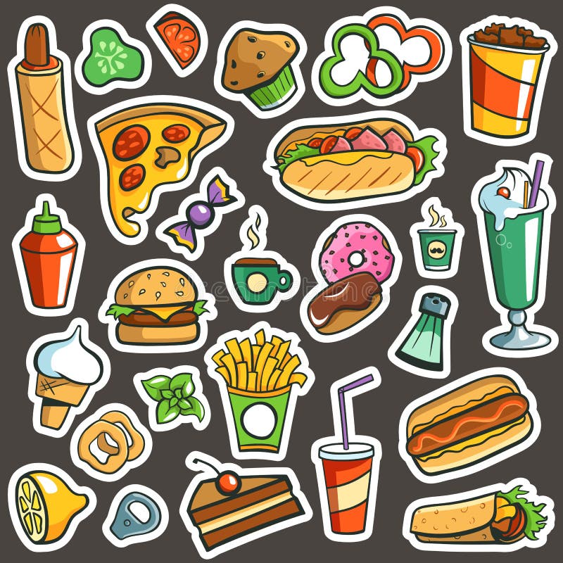 Fast Food Drawings Stock Illustrations – 345 Fast Food Drawings Stock ...
