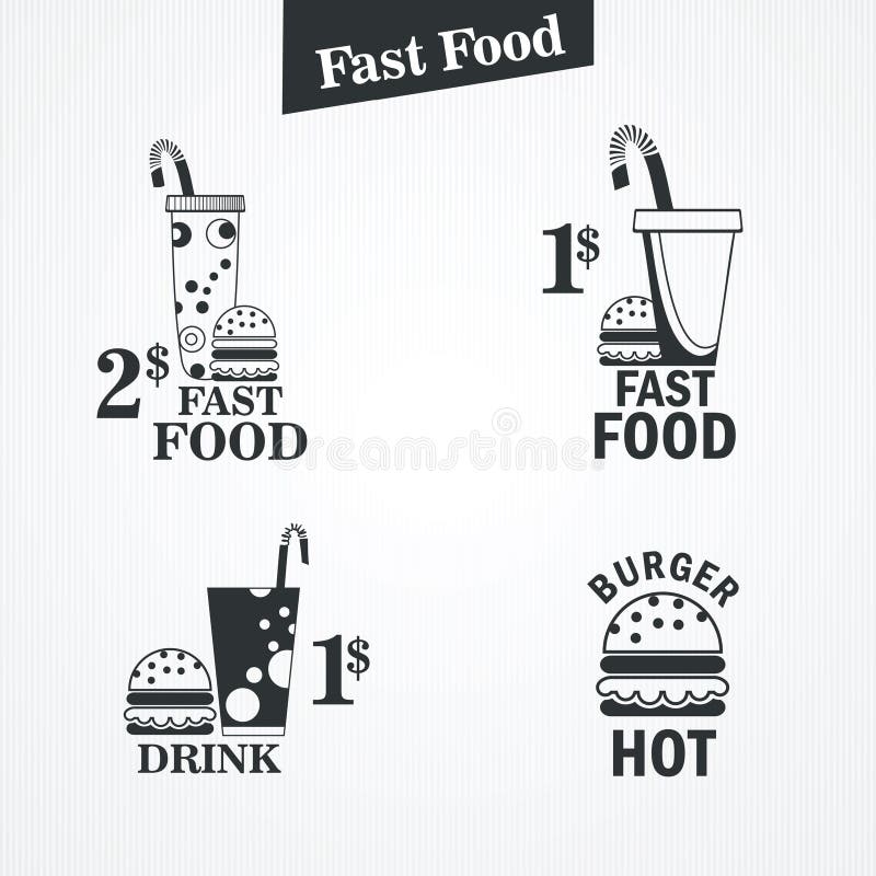 Fast Food, Burger House, Best Pizza, Fries, Logo, Signs, Symbols ...