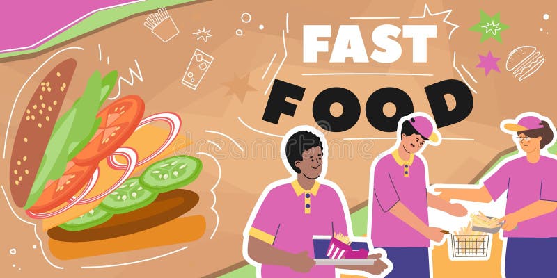 Restaurant Fast Food Collage Stock Illustrations – 1,310 Restaurant ...
