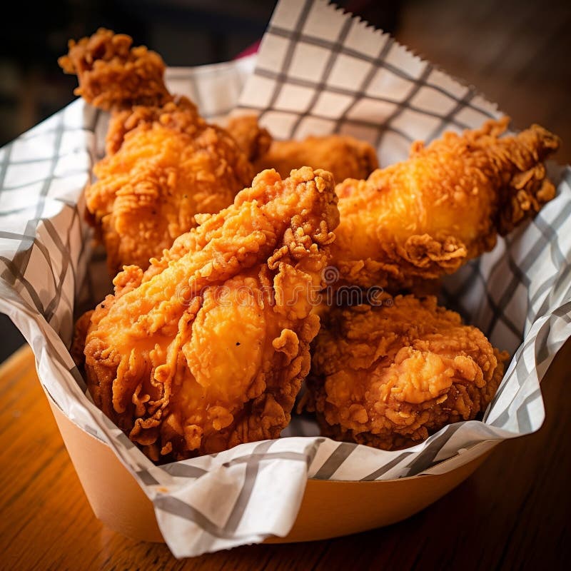 Fast Food Fried Chicken. Generative AI Stock Illustration ...