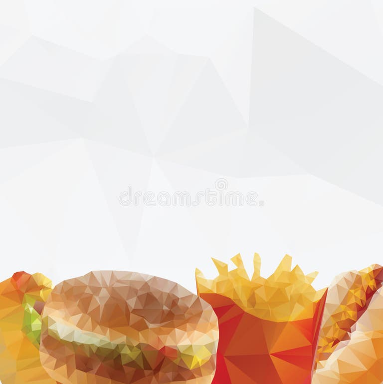 Fast Food Geometric Polygon - Vector Stock Vector - Illustration of ...