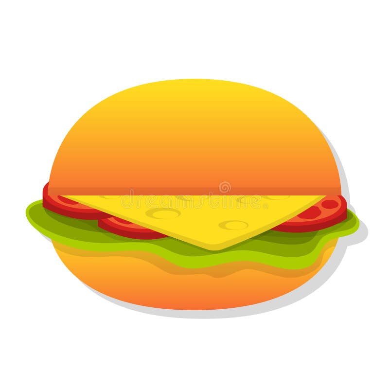 Fast Food Hamburger Cartoon Illustration Stock Vector - Illustration of ...