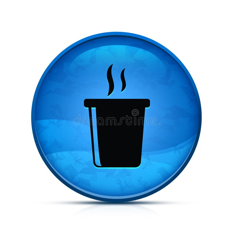 Fast Food Hot Drink Eyeball Glossy Elegant Blue Round Button Abstract ...