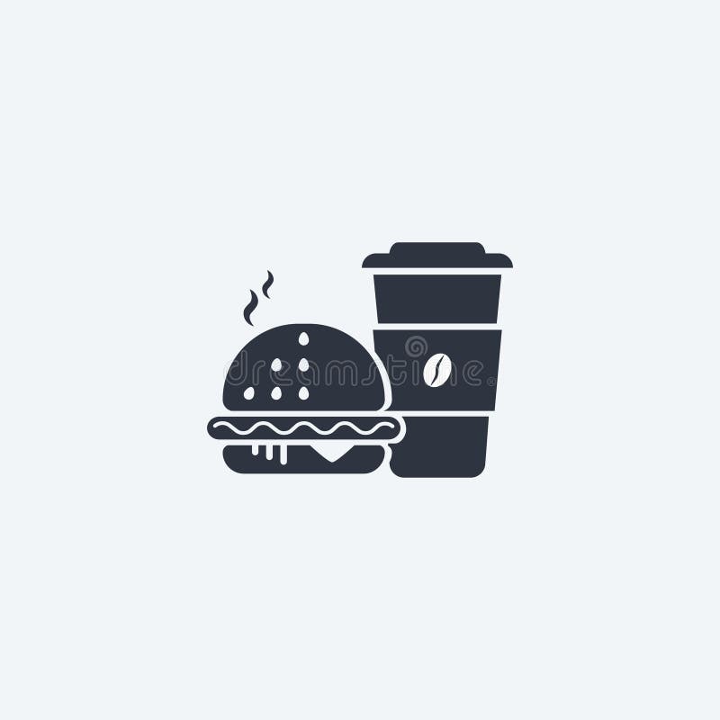 Fast Food Icon. Vector Symbol in Simple Flat Style Stock Illustration ...