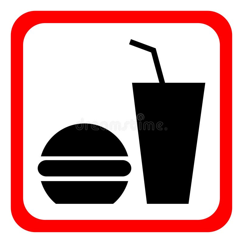 Fast Food Icon on a White Background. Vector Illustration. Stock Vector ...