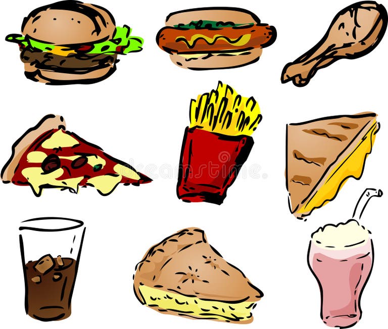 Fast Food Vectors Stock Illustrations – 418 Fast Food Vectors Stock ...