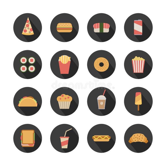 Fast Food Round Symbol Stock Illustrations – 8,091 Fast Food Round ...