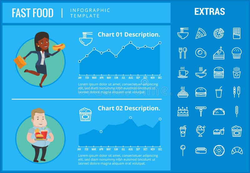 Fast Food Infographic Template and Elements. Stock Vector ...