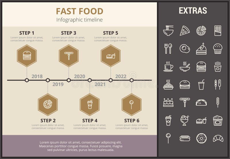 Fast Food Infographic Template and Elements. Stock Vector ...