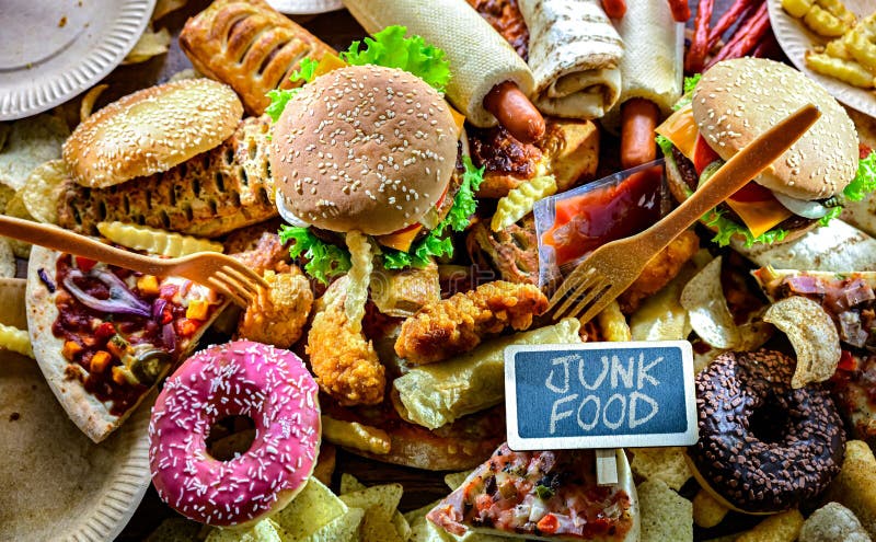 Fast Food Leftovers. Wasted Food Stock Photo - Image of saturated, food ...