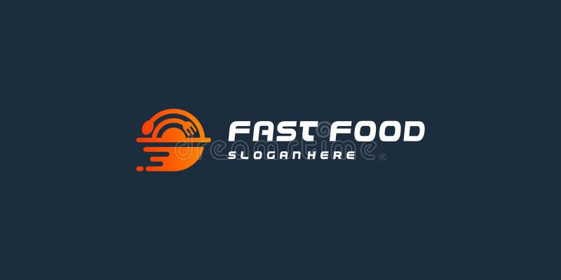 Fast Food Logo with Creative Element Style Premium Vector Part 1 Stock ...