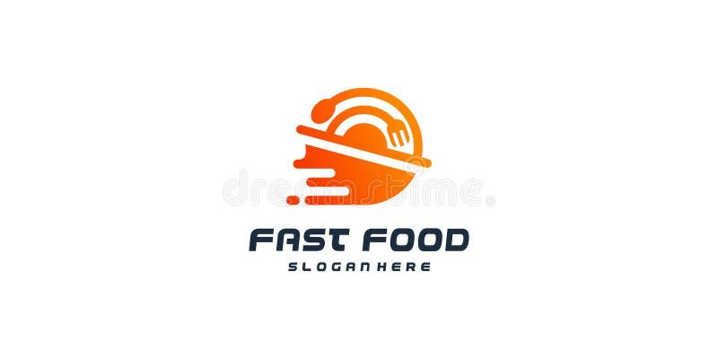Fast Food Logo with Creative Element Style Premium Vector Part 2 Stock ...