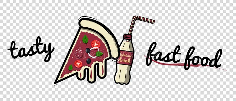 Fast Food Logo - Vector Illustration Isolated on Transparent Background ...