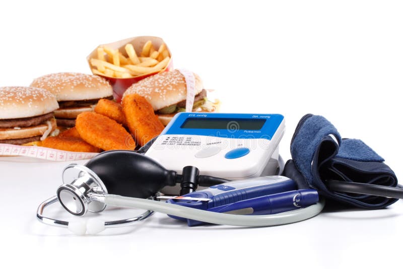 Fast-food and Medical Tools Stock Image - Image of analysis ...