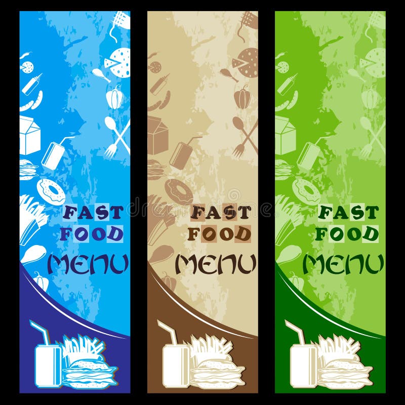 Fast Food Menu Template stock vector. Illustration of lunch - 31020476