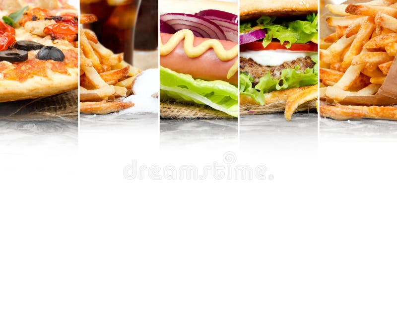 Fast Food Mix stock image. Image of burger, drink, fastfood - 73339055