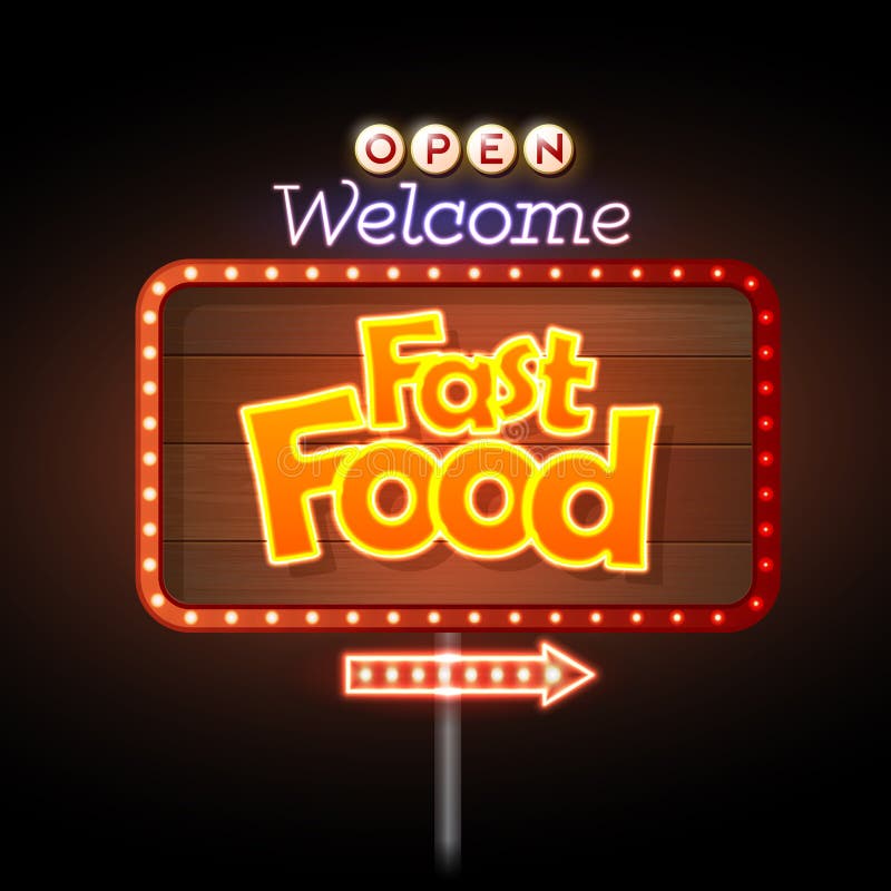 Fast Food Neon Stock Illustrations – 7,869 Fast Food Neon Stock ...