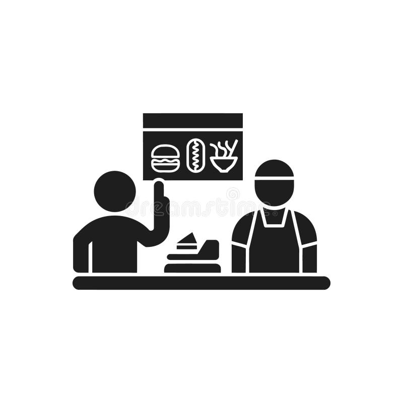 Fast Food Ordering Icon stock vector. Illustration of symbol - 361857104