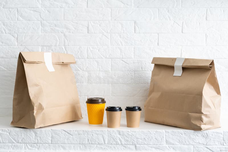 Fast Food Packaging Set. Delivery Packages Stock Photo - Image of paper ...