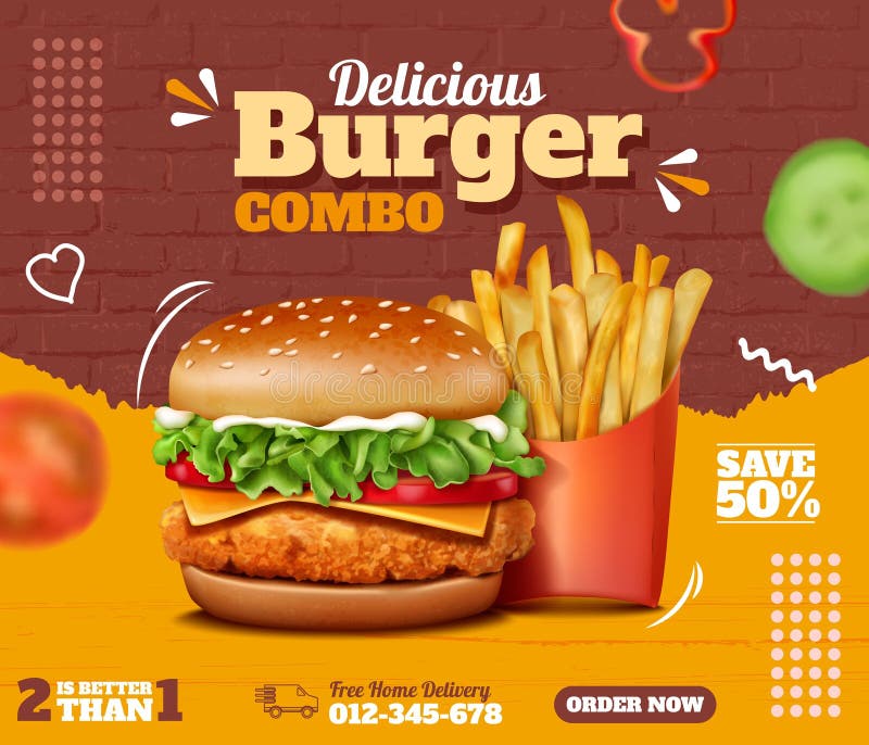Fast Food Post. Burger Social Media Advertising. Cheeseburger with ... Fast Food Post. Burger Social Media Advertising. Cheeseburger with ...