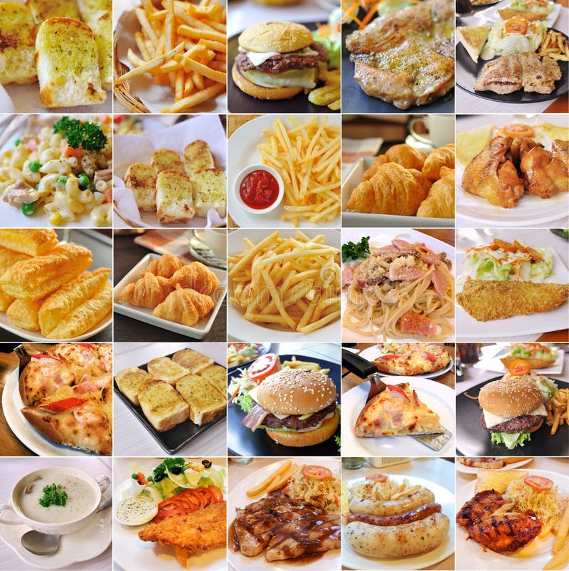 Fast Food Collage stock image. Image of cooked, cuisine - 20086351