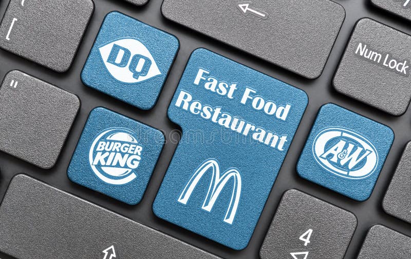 Fast food restaurant editorial stock photo. Image of database - 29392403