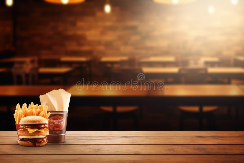 Fast Food Restaurant Background Large Copy Space - Stock Picture ...