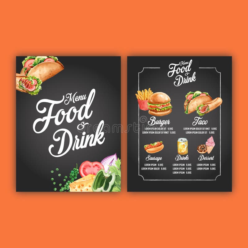 Fast Food Menu Frame Stock Illustrations – 4,858 Fast Food Menu Frame ...