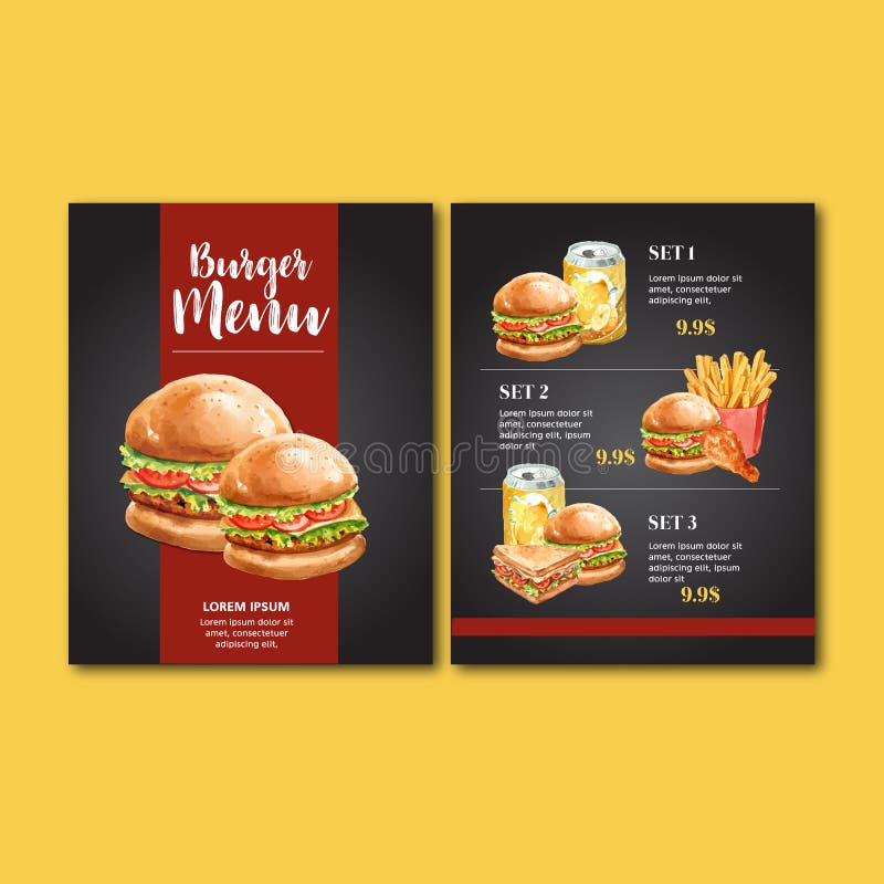 Fast Food Menu Frame Stock Illustrations – 4,858 Fast Food Menu Frame ...