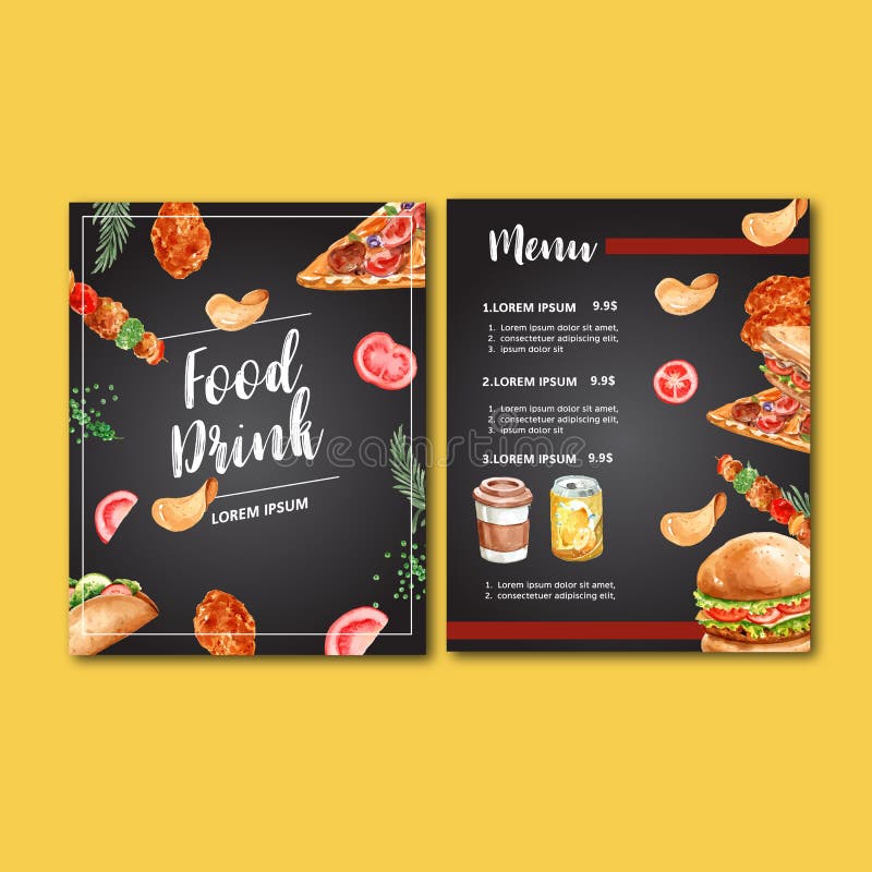 Fast Food Menu Frame Stock Illustrations – 3,255 Fast Food Menu Frame ...