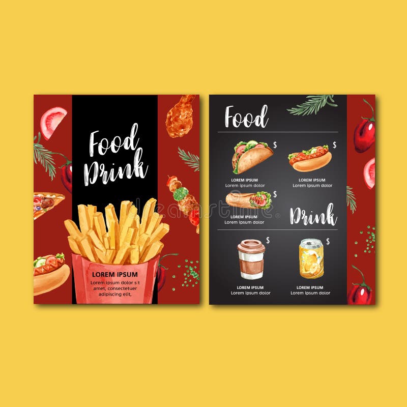 Fast Food Menu Frame Stock Illustrations – 3,255 Fast Food Menu Frame ...