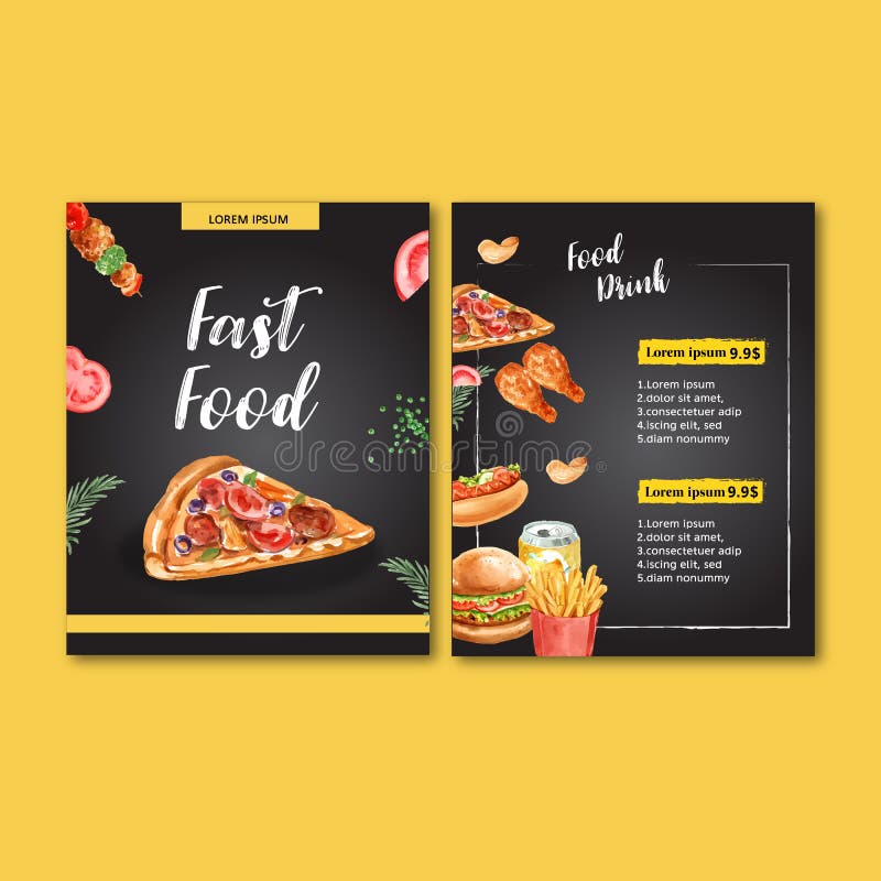 Fast Food Menu Frame Stock Illustrations – 4,858 Fast Food Menu Frame ...