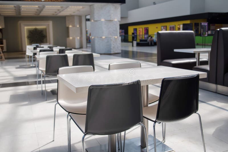 Fast Food Restaurant in Modern Style in the Mall Stock Image - Image of ...