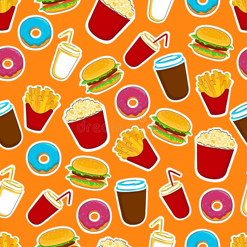 Cartoon Fast Food Background