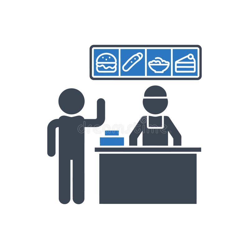 Fast Food Service Icon stock illustration. Illustration of symbol ...