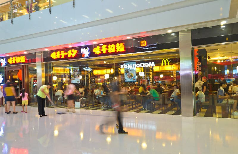 Fast food service in mall editorial photo. Image of crowded - 20797071