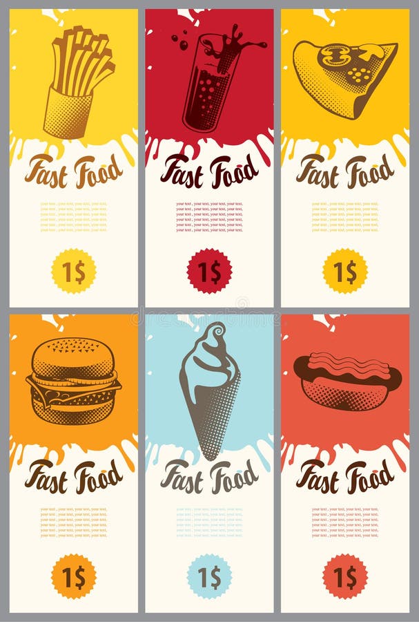 Fast food stock vector. Illustration of cream, badge - 31022618