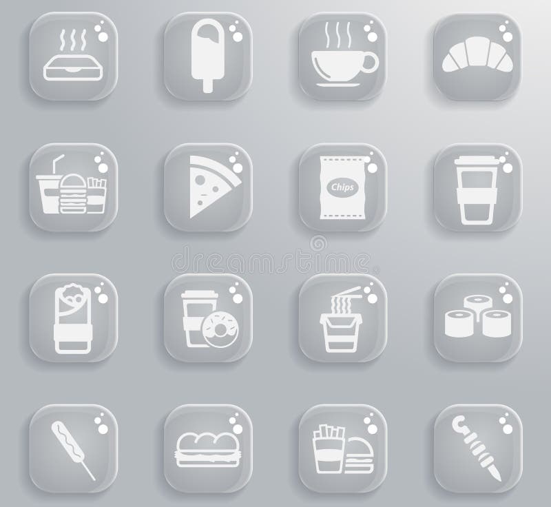 Fast food simply icons stock illustration. Illustration of sandwich ...